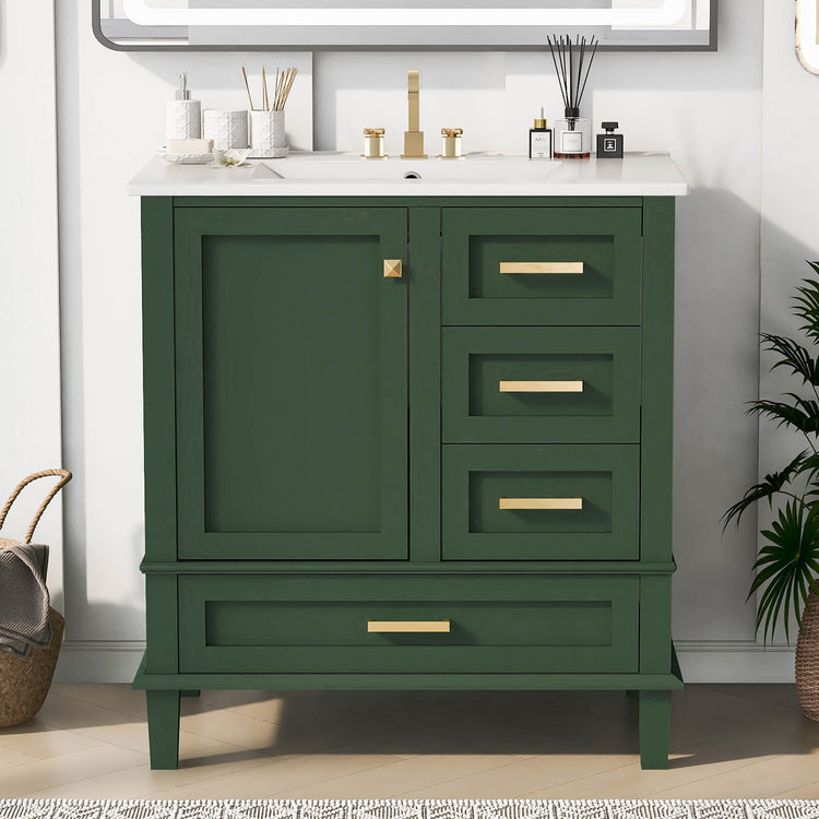 Slim Narrow Depth Bathroom Vanity for Tight Bathrooms - Giving Tree