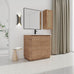 36" Freestanding Bathroom Vanity with White Ceramic Sink and 12" Wall-