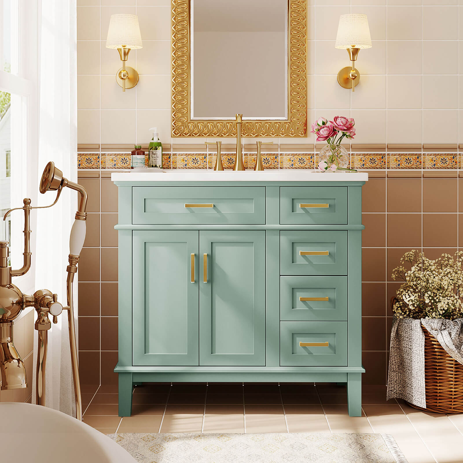 Bathroom vanity with sink 36 inch store