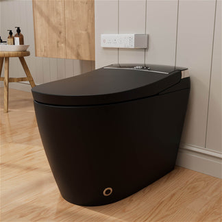 Elongated One Piece Smart Toilet with Bidet Built in, Heated Seat