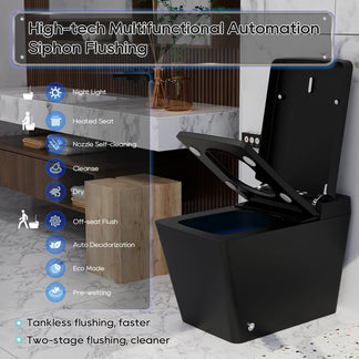 Square Smart Toilet | One-Piece | with Automatic Cover | Giving Tree