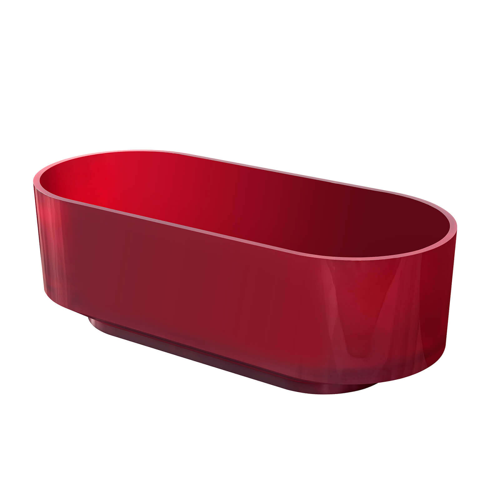 67" Cherry Red Solid Surface Bathtub - Giving Tree