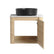 24" White Oak Bathroom Vanity with Black Ceramic Vessel Sink