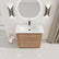 36" White Oak Freestanding Bathroom Vanity with White Ceramic Sink