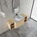 54" White Oak Bathroom Vanity with White Ceramic Vessel Sink and Two O