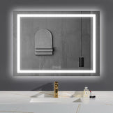 48 in. W x 36 in. H LED Light Bathroom Vanity Mirror Large Rectangular ...