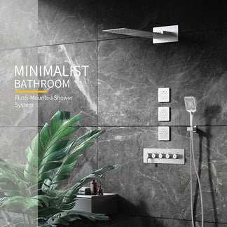 23'' Wall Mounted Waterfall Rain Shower System – Giving Tree