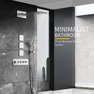 23'' Wall Mounted Waterfall Rain Shower System – Giving Tree